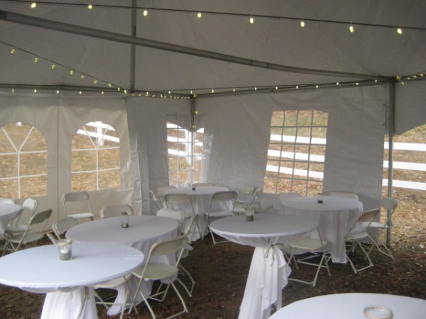20 x 30' Frame Tent - Cocktail Tables - THIS IS MEDIA - G & K Event Rentals